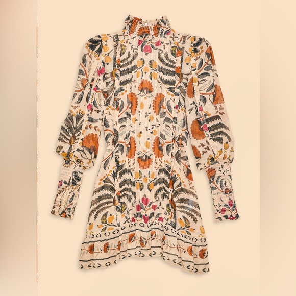 FARM Rio | Dresses | Farm Rio Sand Palms Paradise High Neck Mini Dress ...